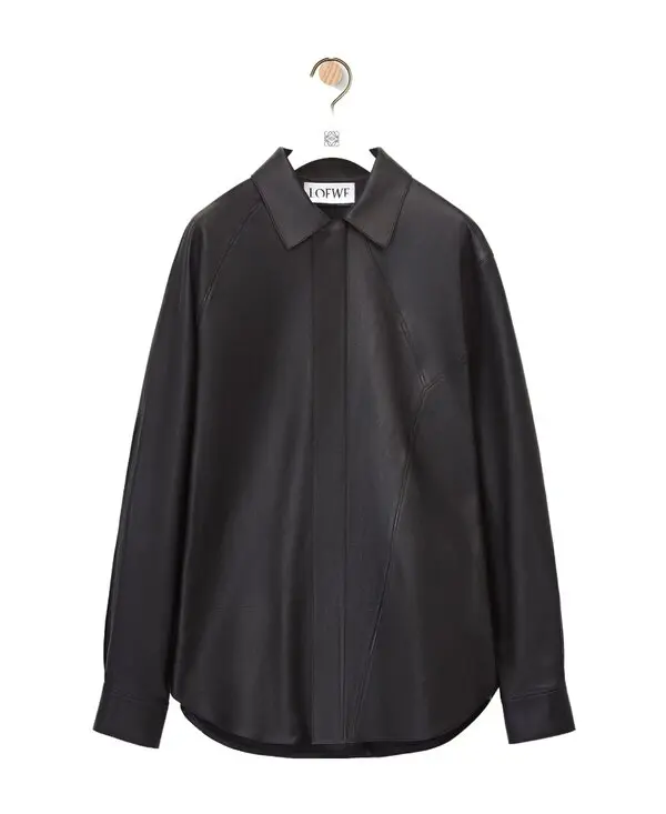 Loewe Puzzle Shirt In Nappa - Black