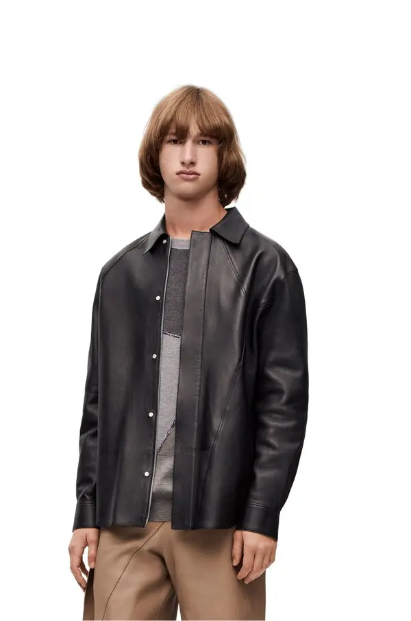 Loewe Puzzle Shirt In Nappa - Black