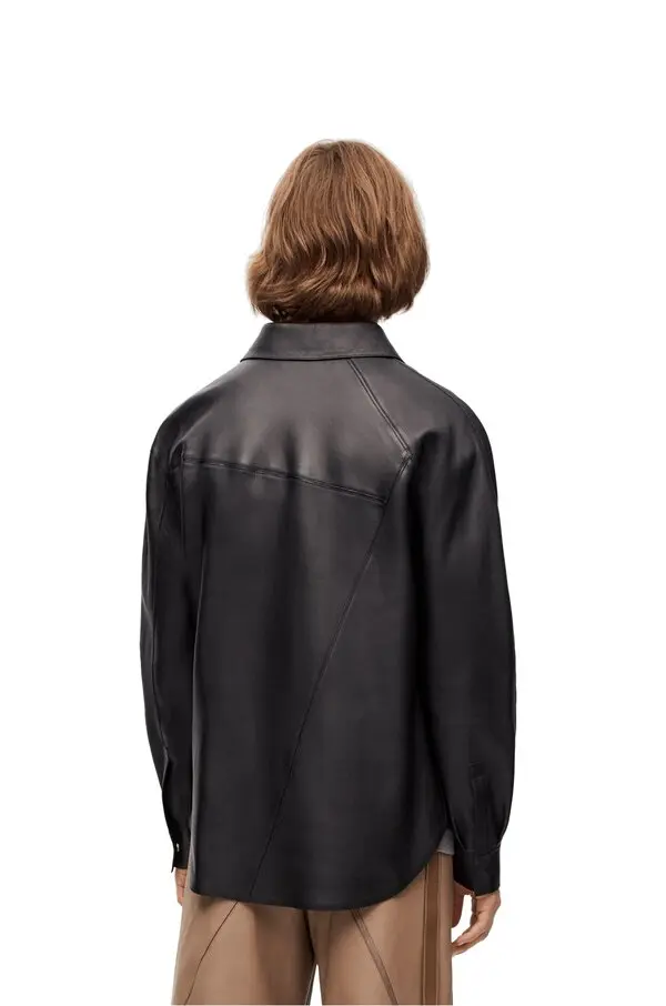 Loewe Puzzle Shirt In Nappa - Black