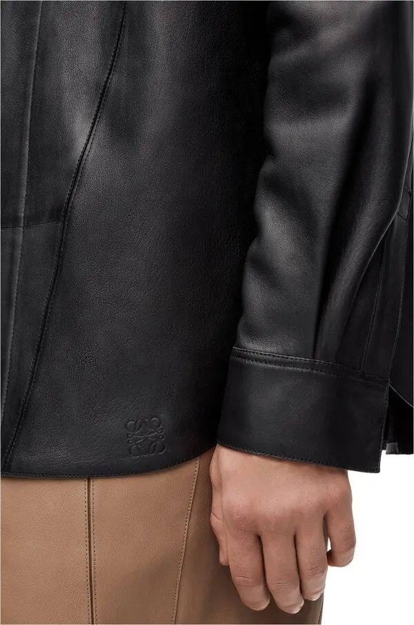 Loewe Puzzle Shirt In Nappa - Black