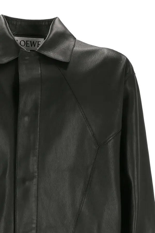 Loewe Puzzle Shirt In Nappa - Black