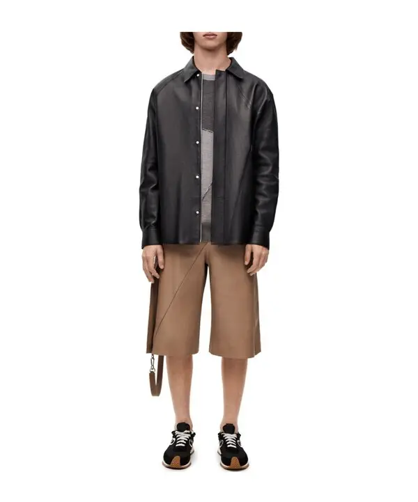 Loewe Puzzle Shirt In Nappa - Black