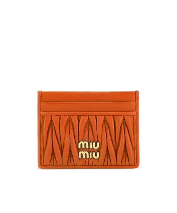 Miu Miu Logo-lettering Cardholder - Orange