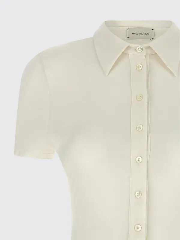 Magda Butrym Lace-trimmed Polo Bodysuit