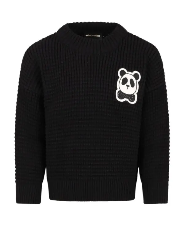 MINI RODINI Round Neck Long Sleeve Sweater