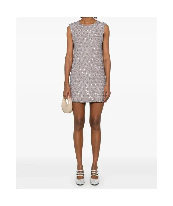 P.a.r.o.s.h Sequined Mini Dress - Stucco