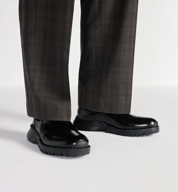 Dior Combat Jodhpur Ankle Boots With Buckled Strap
