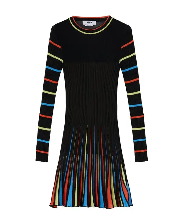 MSGM Long-sleeved Crewneck Dress