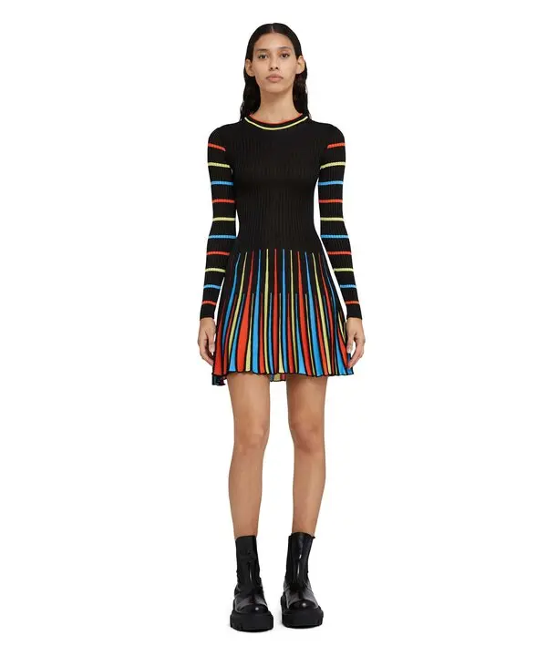 MSGM Long-sleeved Crewneck Dress