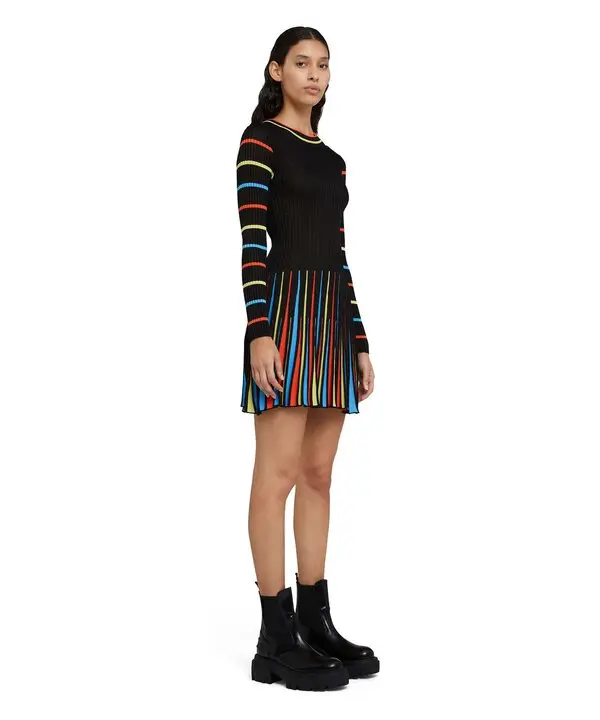 MSGM Long-sleeved Crewneck Dress