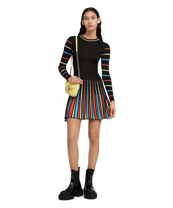 MSGM Long-sleeved Crewneck Dress