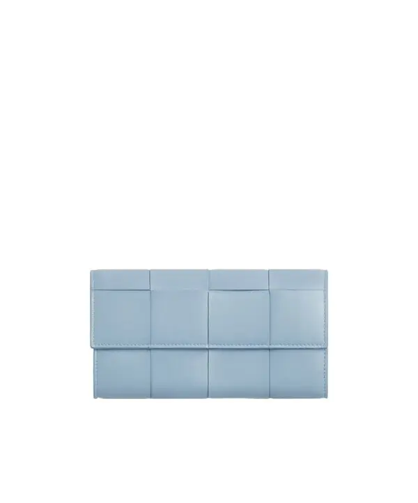 Bottega Veneta Cassette Large Flap Wallet - Blue