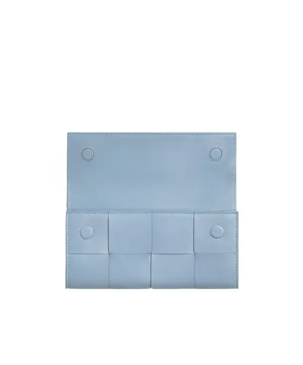 Bottega Veneta Cassette Large Flap Wallet - Blue