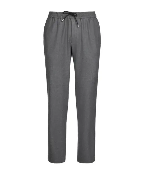 Sease Drawstring Wool Pants - Black