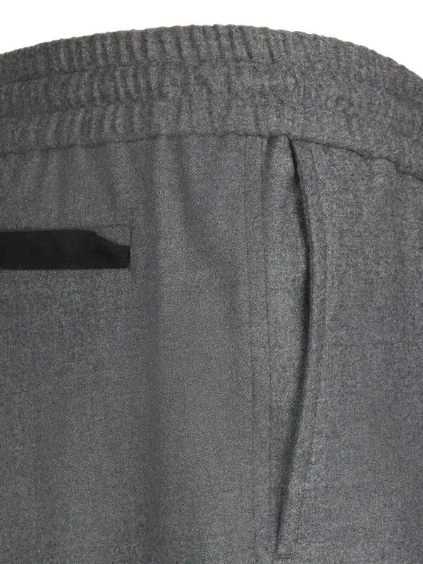 Sease Drawstring Wool Pants - Black