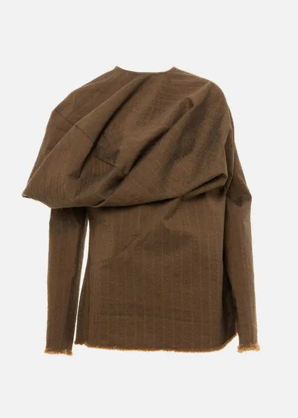 UMA WANG Asymmetrical Draped Blouse - No