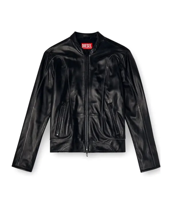 DIESEL® L-krixy Leather Jacket - Black
