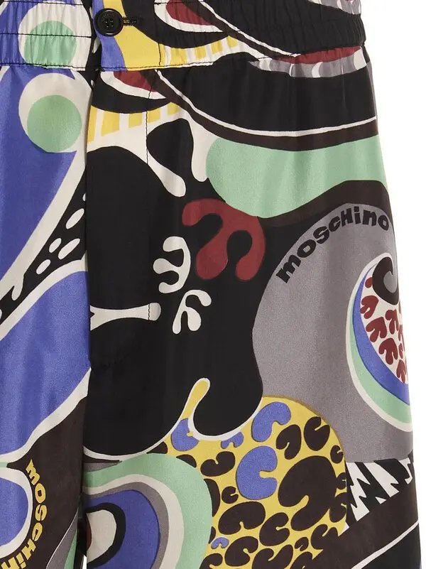 Moschino Psychedelic Print High-waisted Shorts