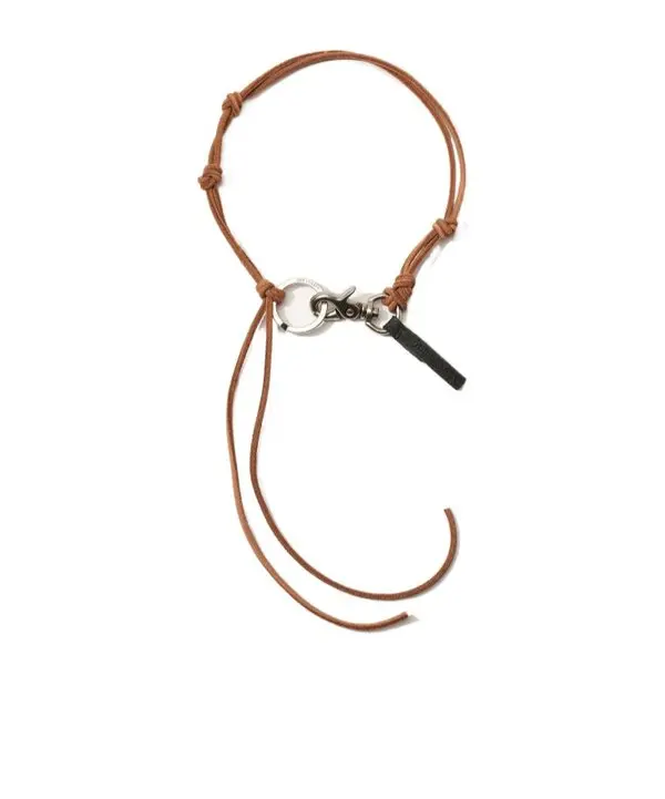 Our Legacy Ladon Knotted Leather Keyring - Brown