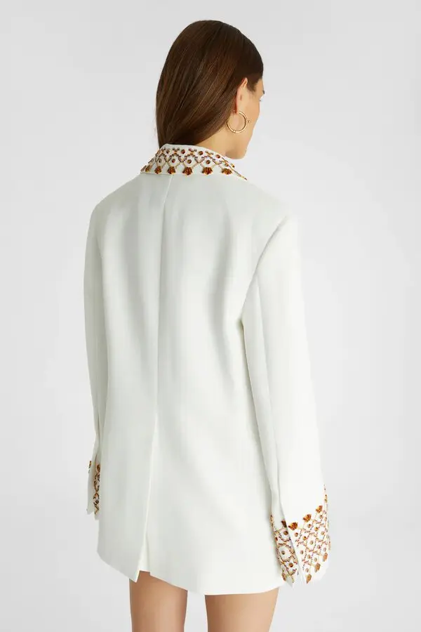 Ermanno Scervino Single-breasted Embroidered Jacket