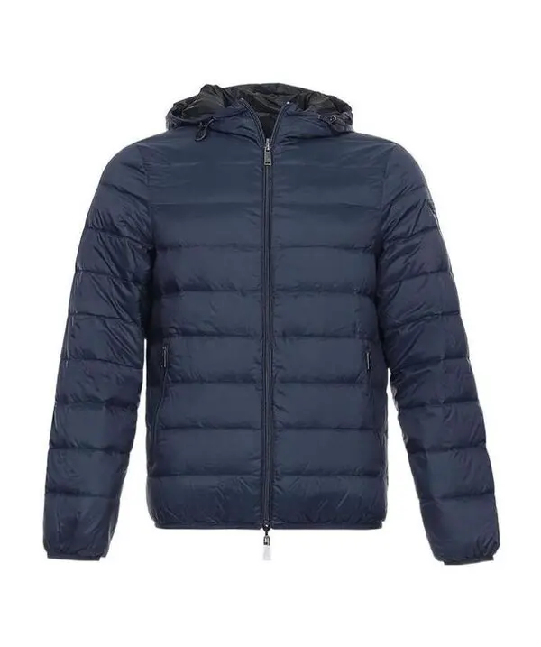 Emporio Armani Front Zip Padded Jacket - Blue