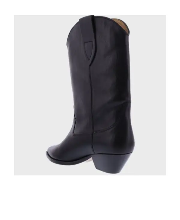 Isabel Marant Étoile Pointed Toe Block Heeled Ankle Boots - Black