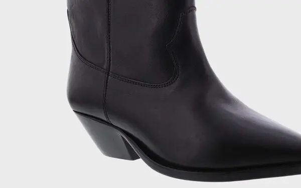 Isabel Marant Étoile Pointed Toe Block Heeled Ankle Boots - Black