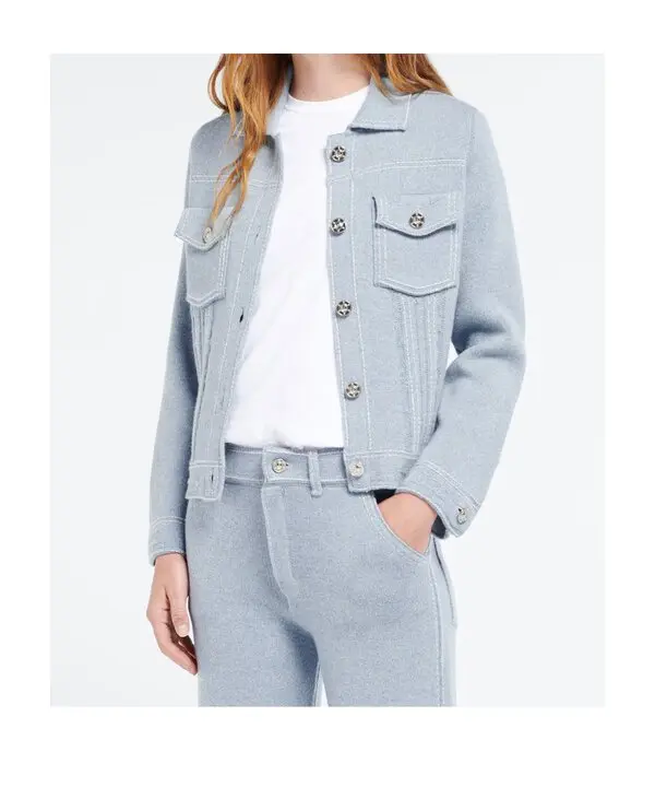 BARRIE Long-sleeved Casual Jacket - Blue