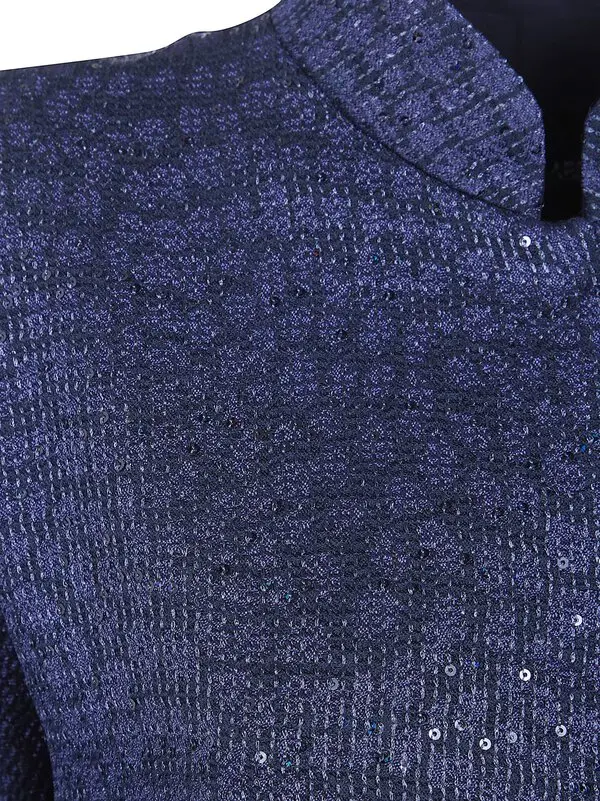 Giorgio Armani Sequin Embellished Stand Collar Jacket - No