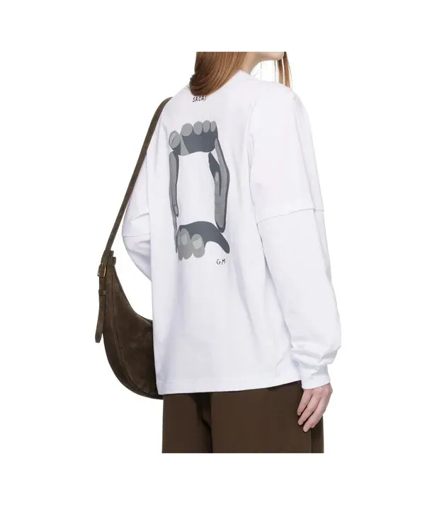 Sacai Printed Long-sleeved T-shirt