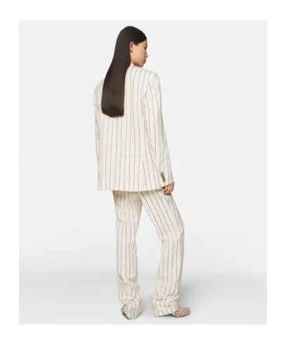 Stella McCartney Striped Tailored Trousers - White