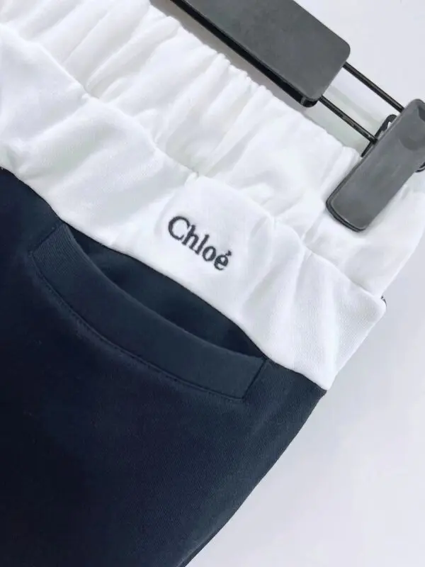 Chloé Logo Print Cotton Track Pants