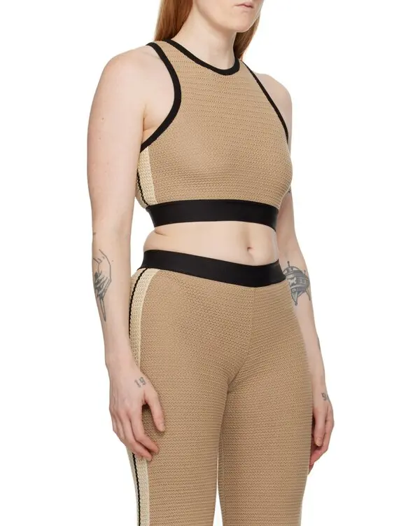 Palm Angels Crocheted Tank Top With Side Stripes