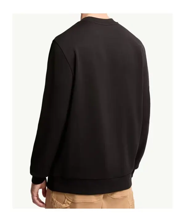 Moncler Crewneck Sweatshirt With Logo Patch - Black