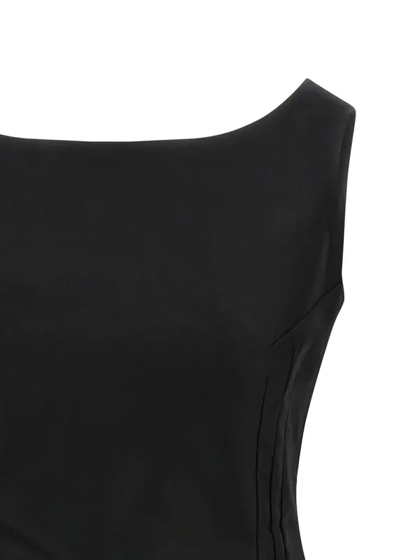 Magda Butrym Sleeveless Dress With Floral Embellishments