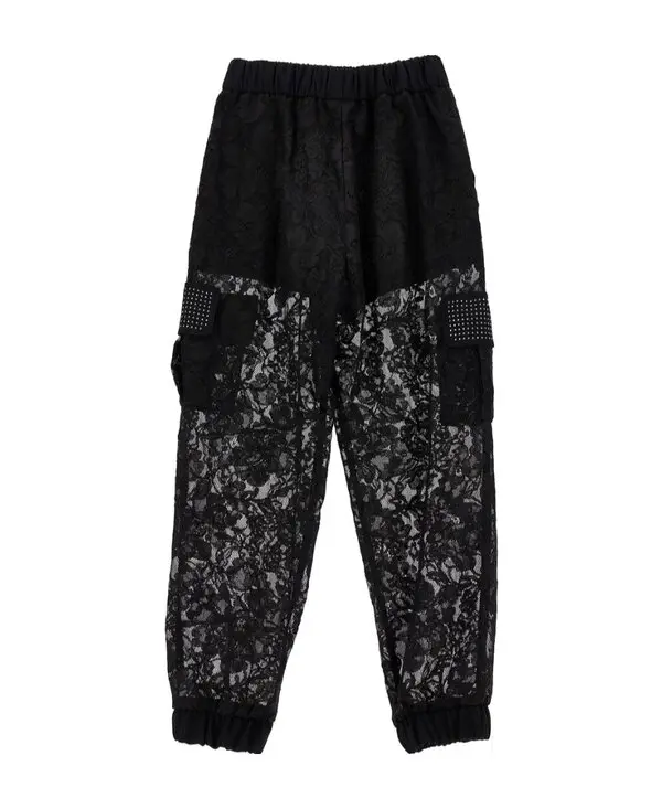 Monnalisa Lace Overlay Cargo Trousers
