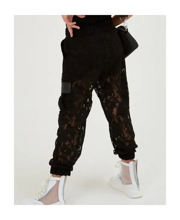 Monnalisa Lace Overlay Cargo Trousers