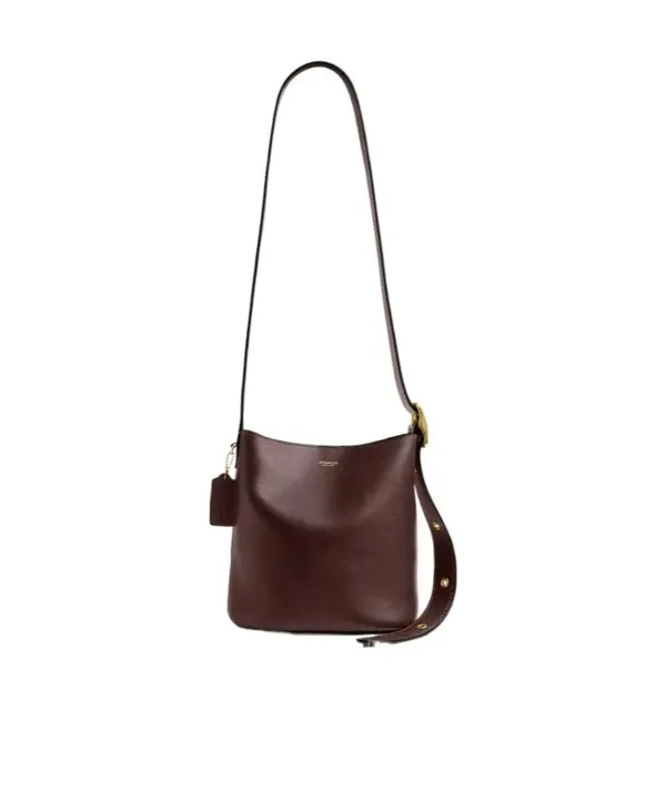 COACH Bleecker Strap Calf Leather Tote Bag - Brass/maple