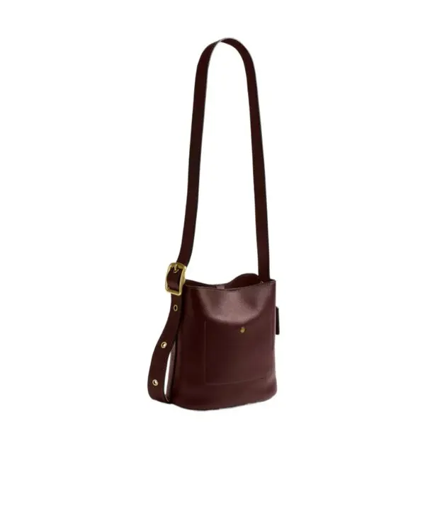 COACH Bleecker Strap Calf Leather Tote Bag - Brass/maple