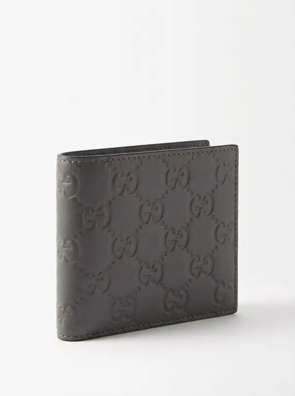 Gucci Gg Emblem Bi-fold Wallet - Grey