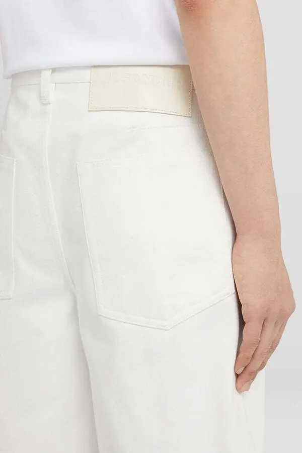 JIL SANDER Relaxed Fit Denim Shorts - Porcelain