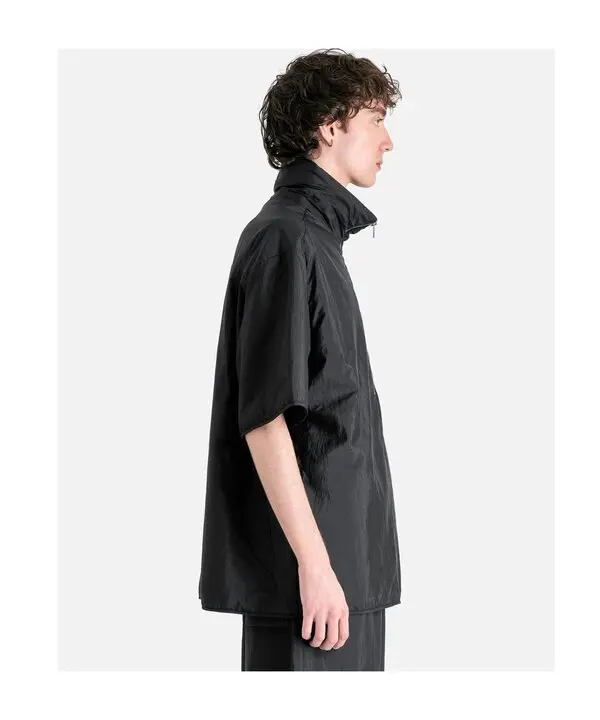 JIL SANDER Half Front Zip Padded Shirt