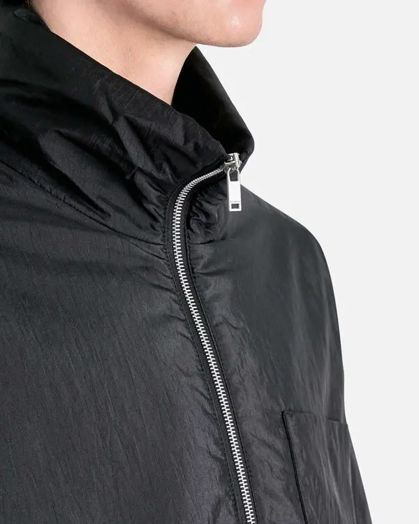 JIL SANDER Half Front Zip Padded Shirt