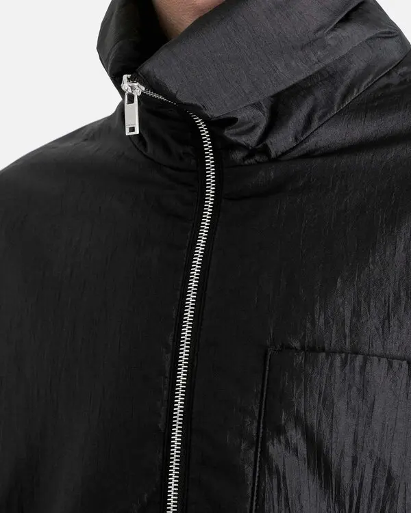 JIL SANDER Half Front Zip Padded Shirt