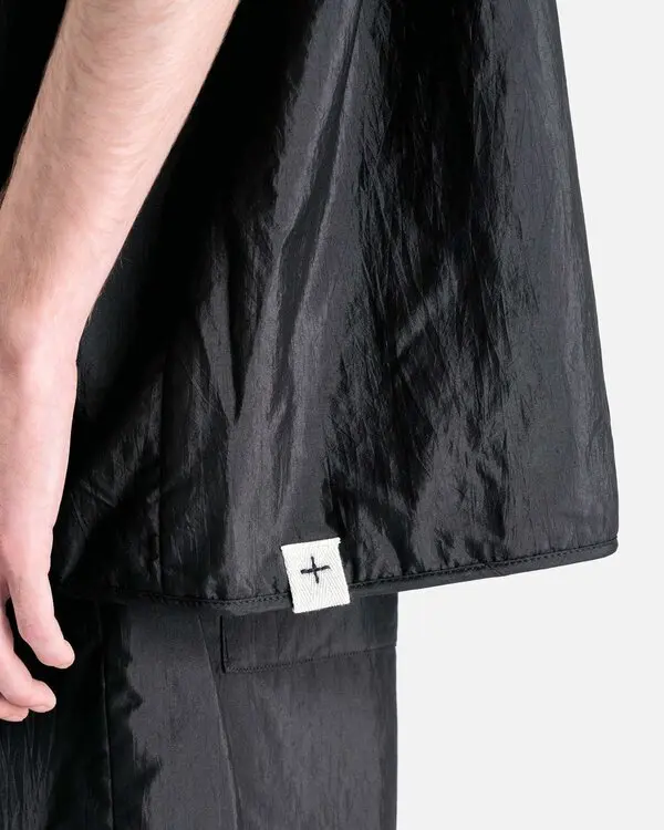 JIL SANDER Half Front Zip Padded Shirt