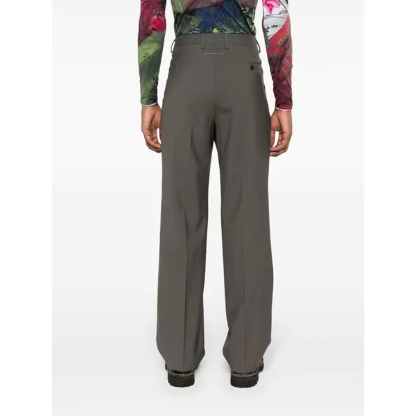 MAISON MARGIELA Pressed-crease Tailored Trousers - Gray