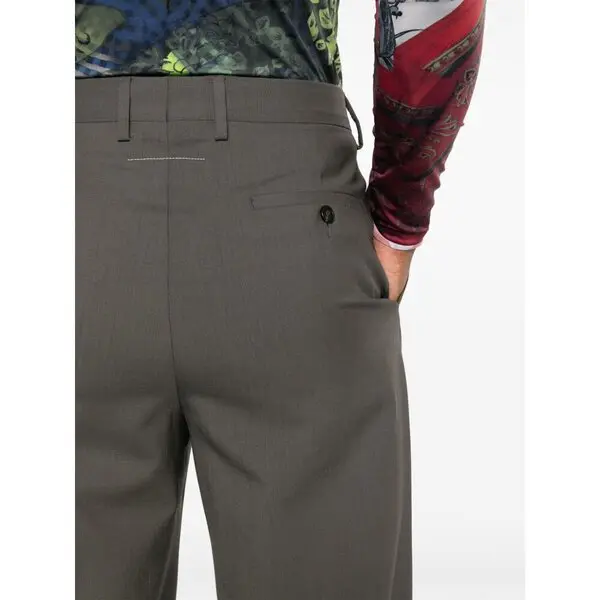MAISON MARGIELA Pressed-crease Tailored Trousers - Gray