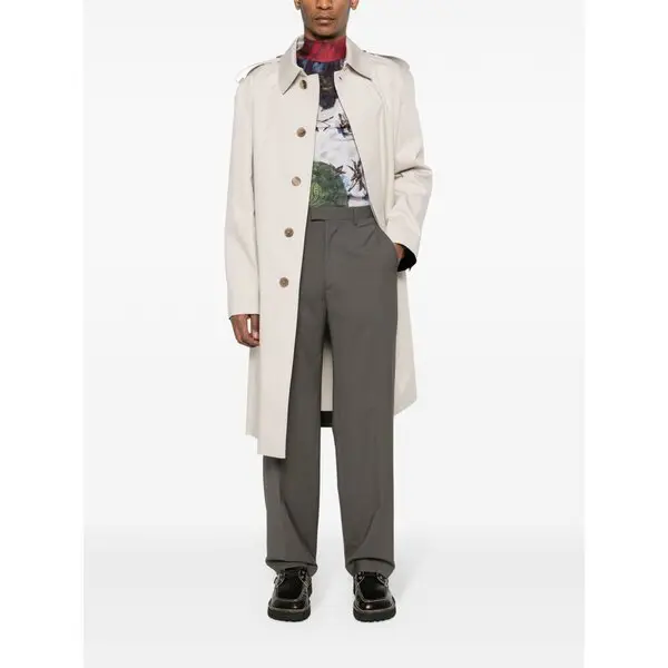 MAISON MARGIELA Pressed-crease Tailored Trousers - Gray