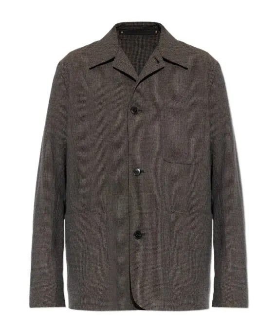 Paul Smith Micro Pattern Straight-cut Jacket - Black