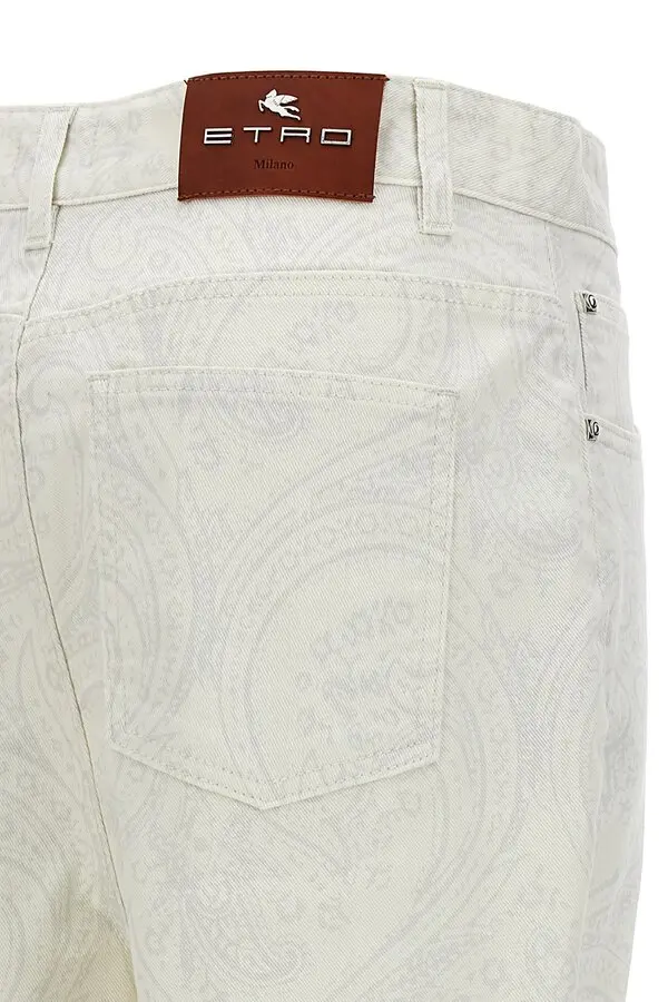 Etro Paisley Printed Cropped Jeans